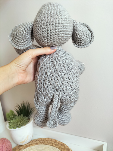 Ravelry: Elephant snuggler amigurumi pattern by Yarn over with Natasha ...