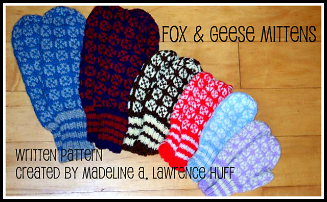 Ravelry: Maine Fox & Geese Mittens pattern by Madeline Antoinette Huff
