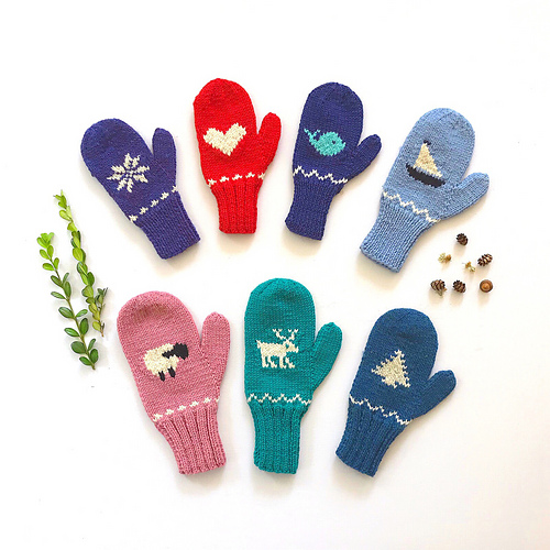 Ravelry: #18 Pattern Child & Adult Mittens pattern by Melinda Goodfellow