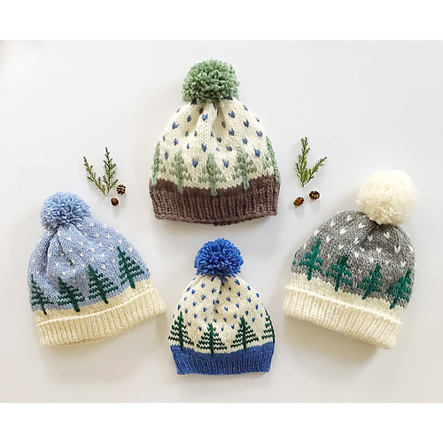 Ravelry: #35 Pine Tree Hat- baby, child & adult hat pattern by Melinda ...