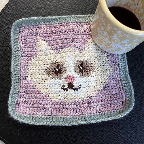 Ravelry: Your own Kitty Cat Coaster pattern by Yooj Lee