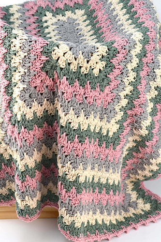 Ravelry: Rosewater Center Out Blanket pattern by Maggie Haskell