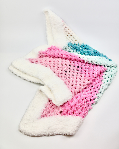 Ravelry: The Fuzzy Mesh Baby Blanket pattern by Maggie Haskell