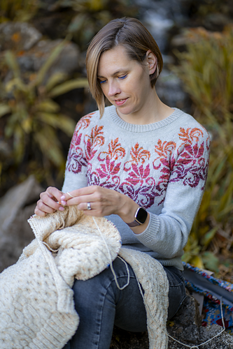 Ravelry: Fire Lily Sweater pattern by Zanete Knits