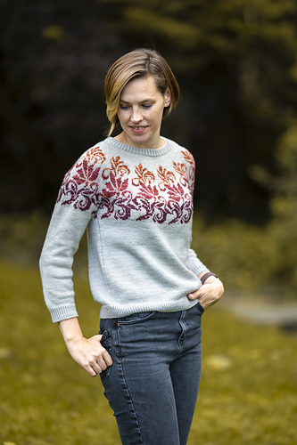 Ravelry: Fire Lily Sweater pattern by Zanete Knits