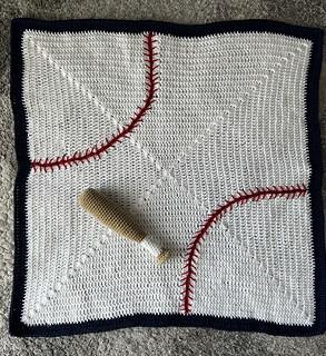 Ravelry: Baseball Blanket and Bat pattern by It's So Crochet