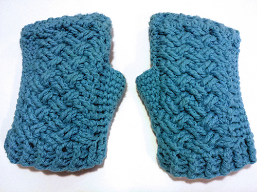 Ravelry: Braided Woven Cables Fingerless Mitts pattern by Stacy Pamela