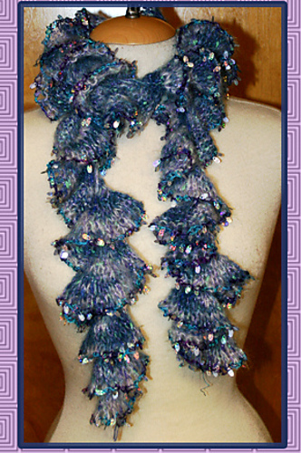 Ravelry: Ruffle luxury sequin edge scarf pattern by Zephyr Designs